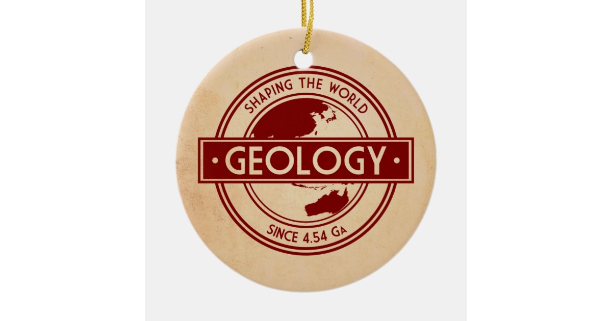 Geology- Shaping the World Logo (Asia/Australia) Ceramic Ornament | Zazzle
