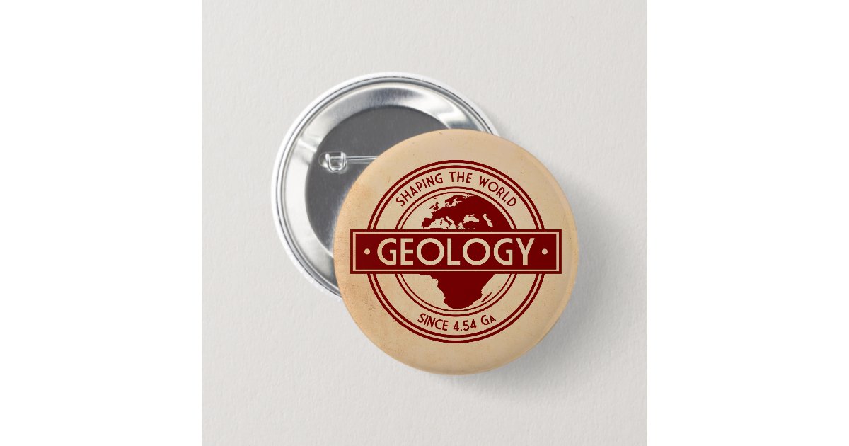 Geology- Shaping the World Logo (Europe) Button | Zazzle