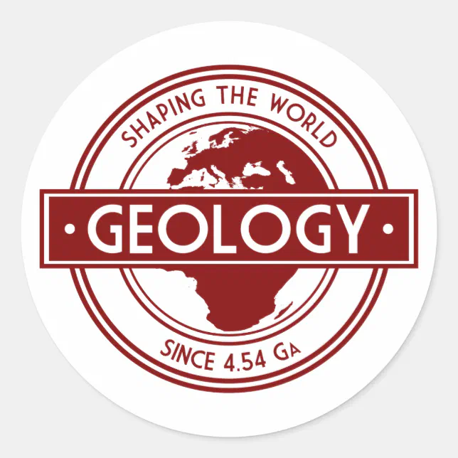 Geology- Shaping the World Logo (Europe) Classic Round Sticker | Zazzle