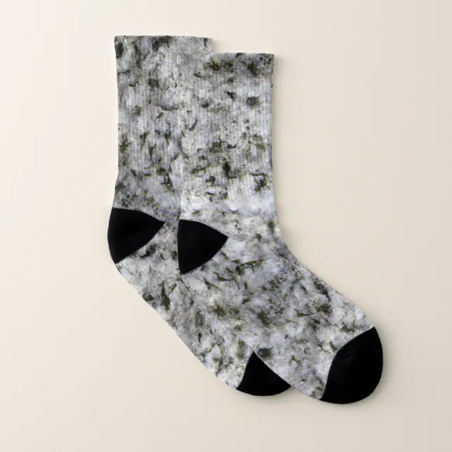 Geology White Granite Rock Texture Socks | Zazzle