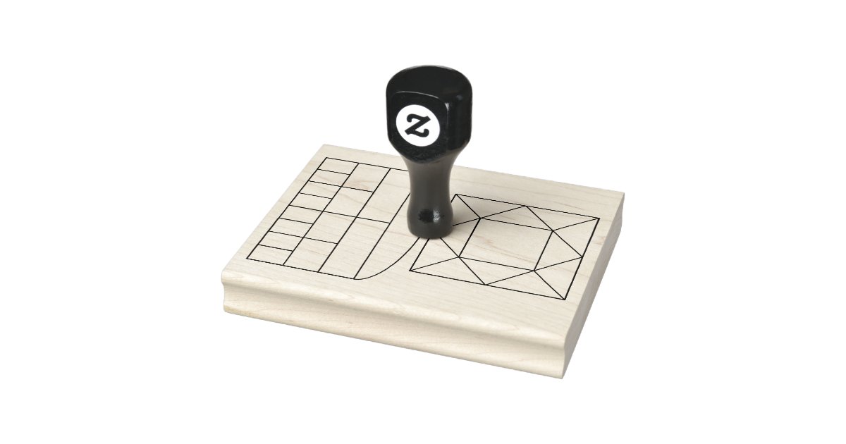 Geomantic Shield and House Chart Stamp | Zazzle