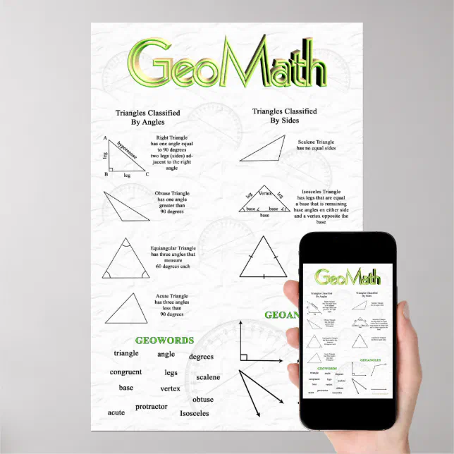 GeoMath Geometry Poster | Zazzle