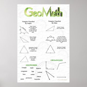 GeoMath Geometry Poster | Zazzle