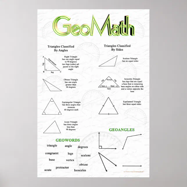 GeoMath Geometry Poster | Zazzle