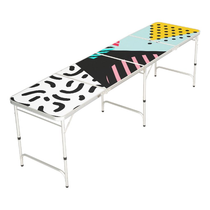 Geometric Abstract Beer Pong Table | Zazzle