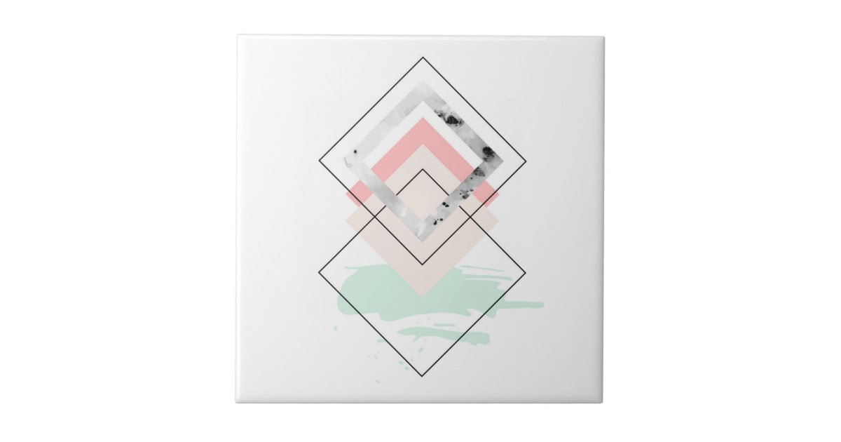 Geometric Abstract Design Ceramic Tile | Zazzle