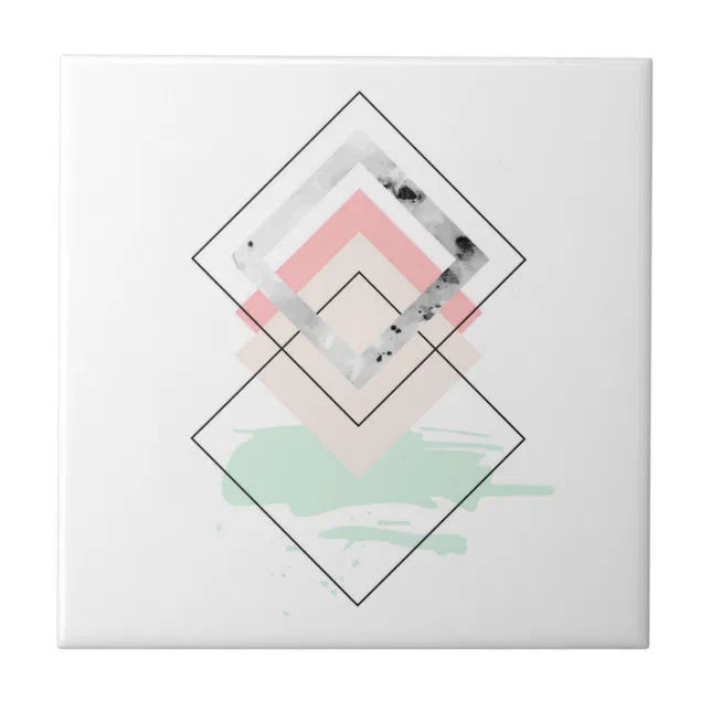 Geometric Abstract Design Ceramic Tile | Zazzle
