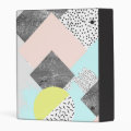 Geometric Abstract Scandi Design Mini Binder | Zazzle