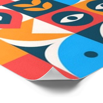 Geometric Abstract Shapes Poster | Zazzle