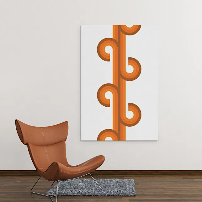 Geometric Abstract Wave Stripes Fusion Art Pattern Canvas Print | Zazzle