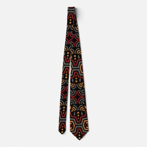 Geometric African Pattern Neck Tie | Zazzle