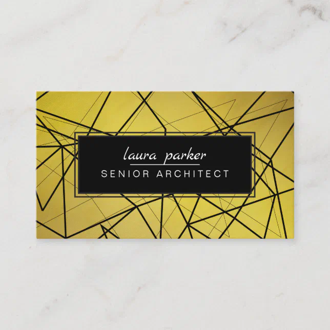 Geometric Architect Construction Professional Business Card | Zazzle