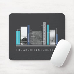 Geometric Architecture Blue & Gray Mouse Pad | Zazzle