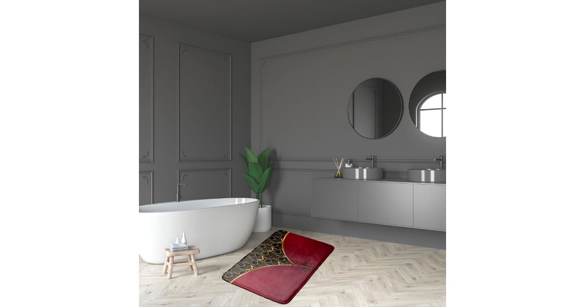 Geometric Art Deco Bath Mat | Zazzle