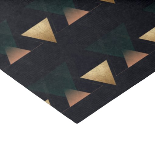 Geometric Art Deco Triangles Tissue Paper | Zazzle