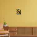 Geometric Art with Yellow, Black, & White Shapes Poster | Zazzle