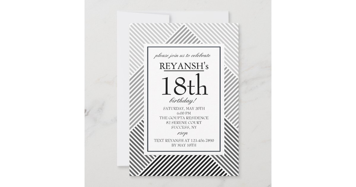 Geometric Background Invitation | Zazzle