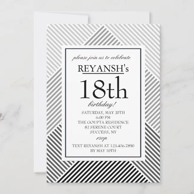 Geometric Background Invitation | Zazzle