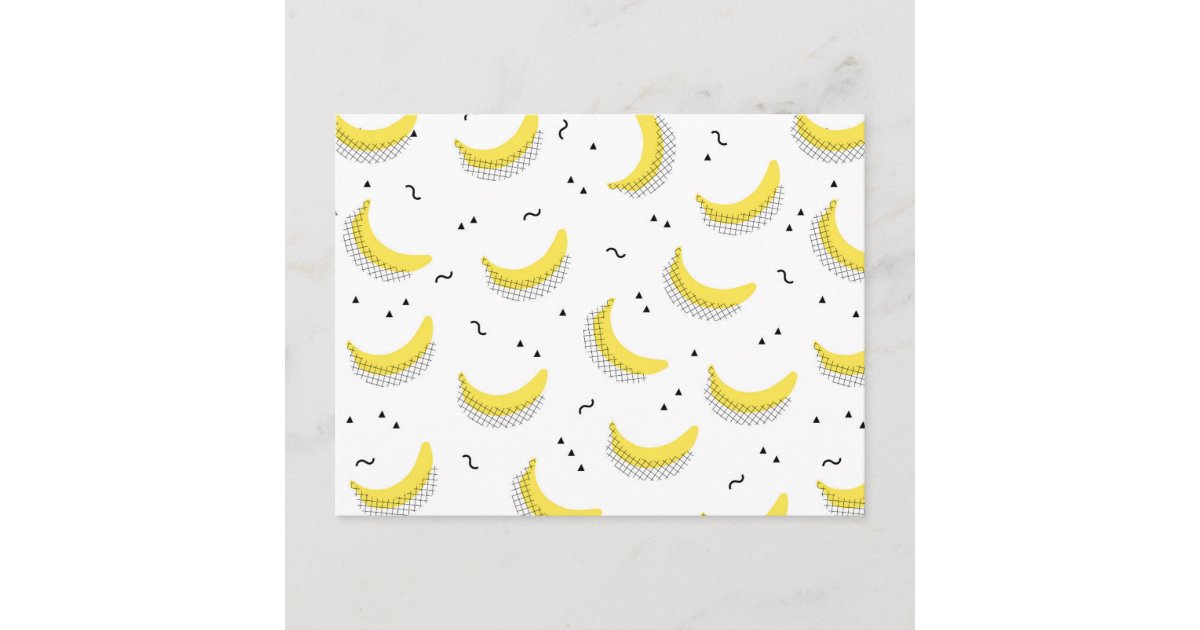 Geometric Bananas Postcard | Zazzle