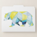 Geometric Bear Animal File Folder | Zazzle