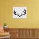 Geometric Buck Antler Watercolor Poster | Zazzle