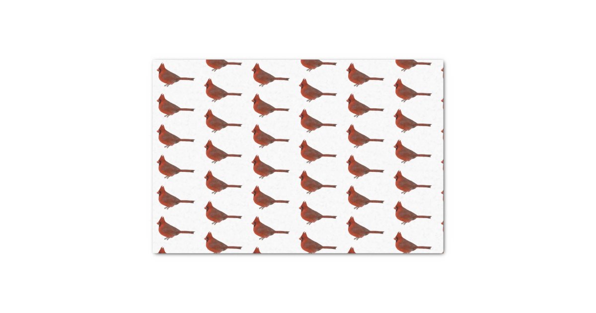 Geometric Cardinal Tissue Paper | Zazzle
