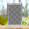 Geometric checked texture zippo lighter | Zazzle