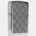 Geometric checked texture zippo lighter | Zazzle