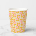 Geometric Circle Mid Century Flower Pattern Paper Cups | Zazzle