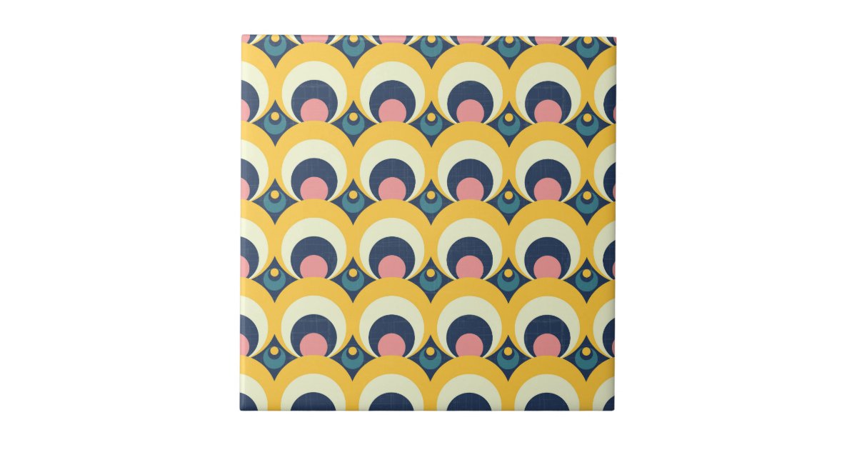Geometric Circle Pattern Ceramic Tile | Zazzle