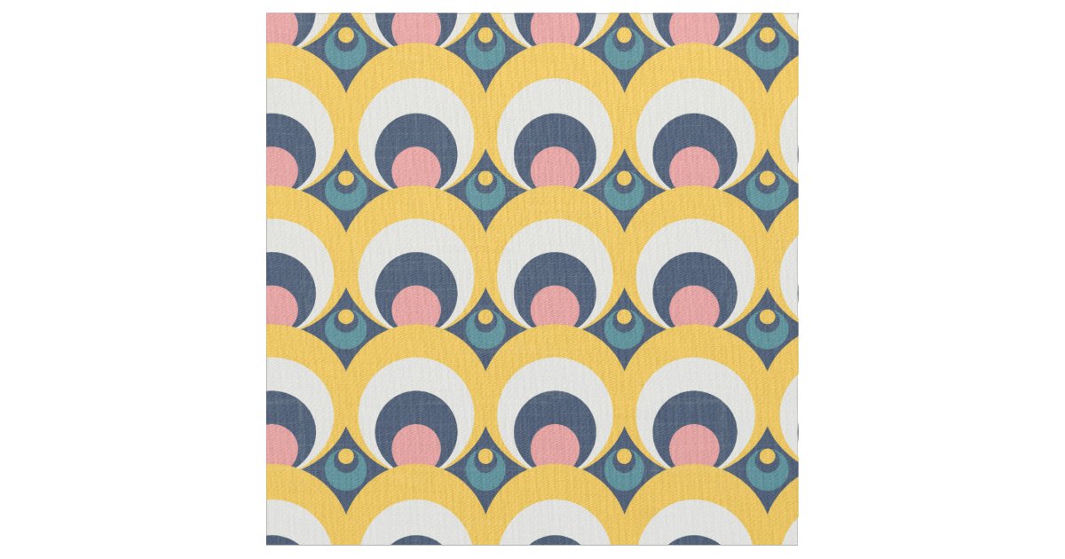Geometric Circle Pattern Fabric | Zazzle