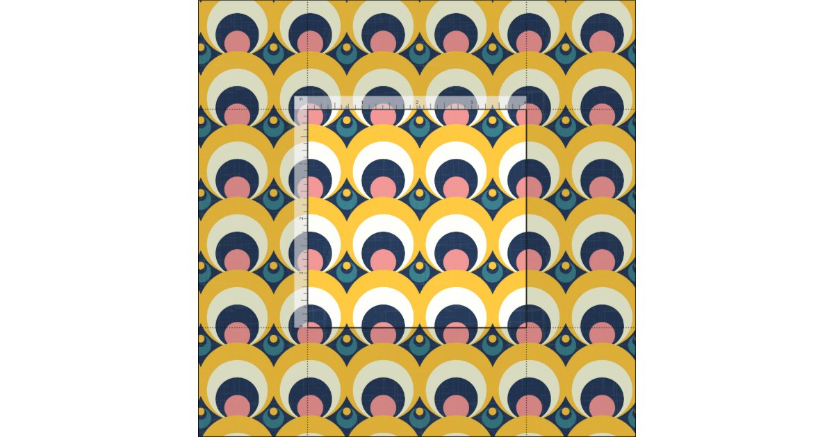 Geometric Circle Pattern Fabric | Zazzle