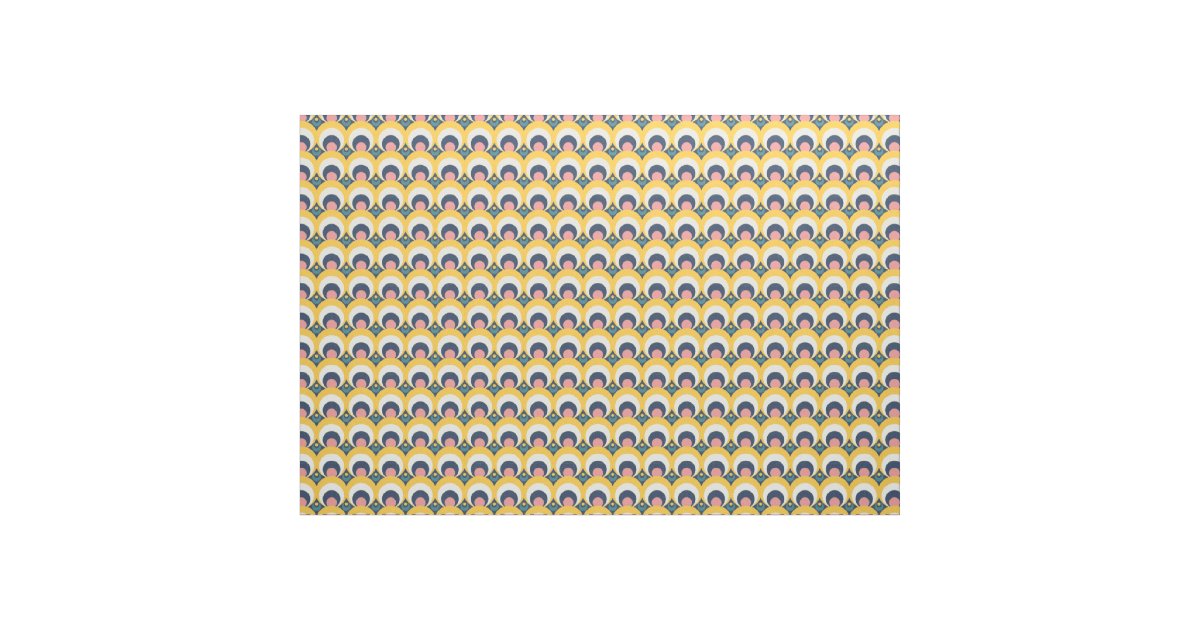Geometric Circle Pattern Fabric | Zazzle
