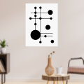 Geometric Circles and Lines Abstract Art | Modern Poster | Zazzle