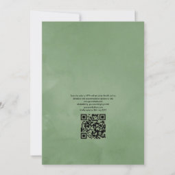 Geometric Crystal Greenery QR Code Garden Wedding Invitation | Zazzle