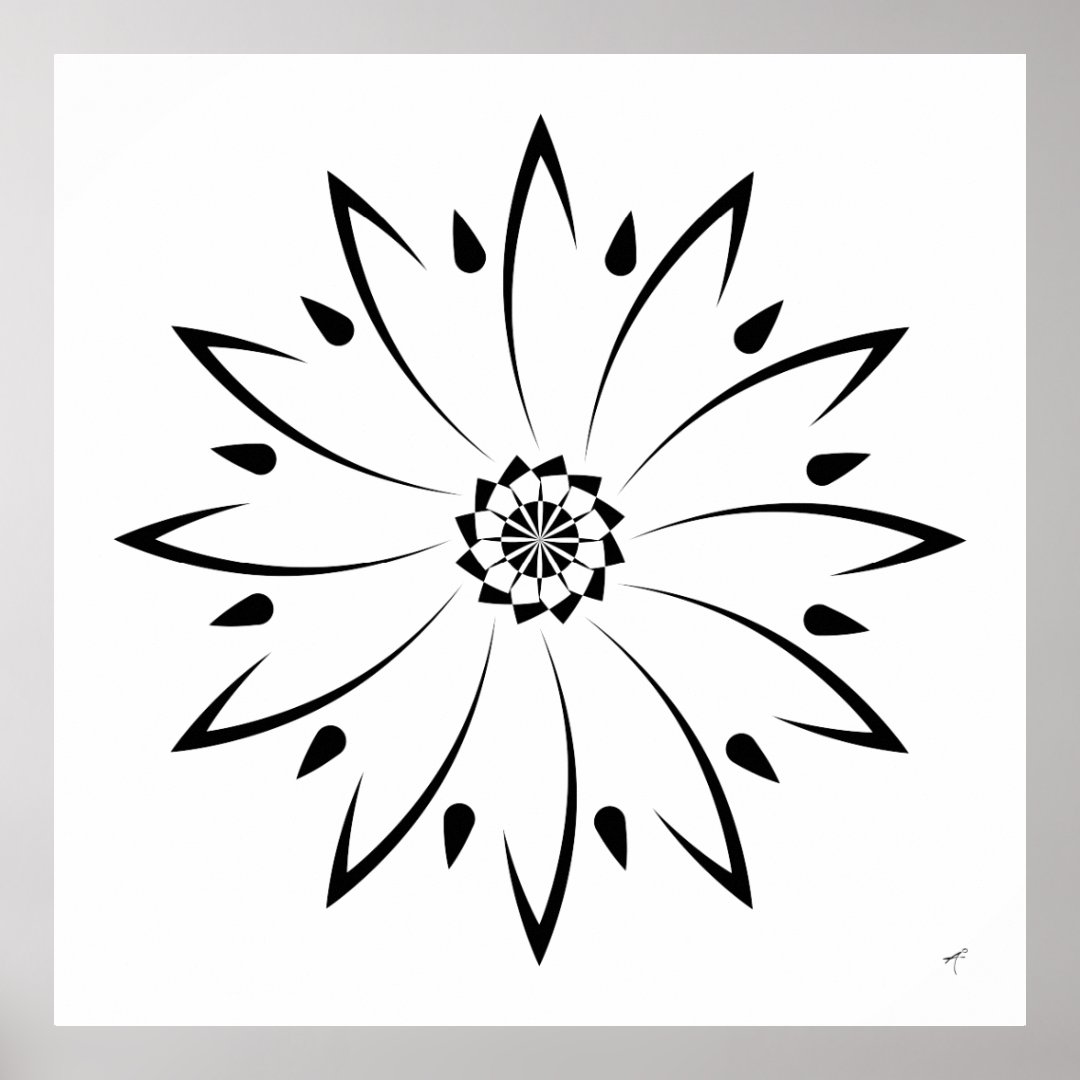 Geometric Daisy II, Poster | Zazzle