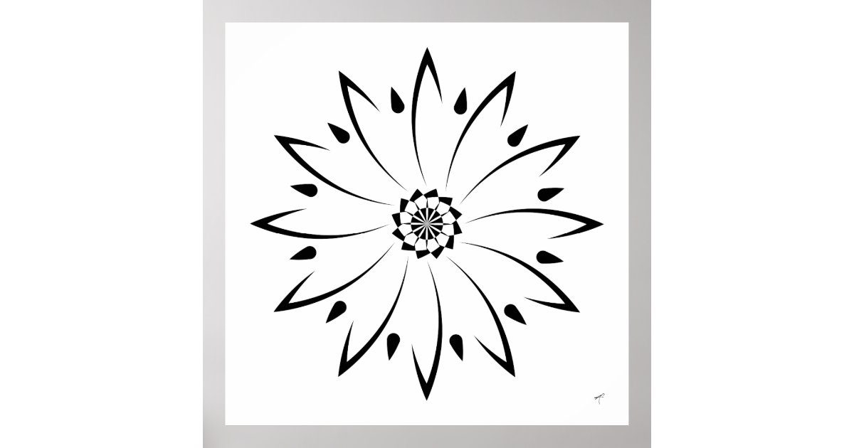 Geometric Daisy II, Poster | Zazzle