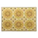 Geometric Daisy Pattern in Mustard Gold Cloth Pla Cloth Placemat | Zazzle