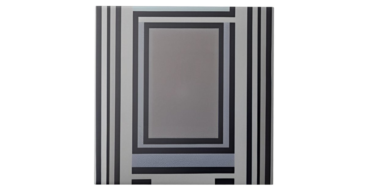 Geometric design interlocking rectangles ceramic tile | Zazzle