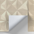 Geometric Elegance: Beige Abstract 3D Wallpaper | Zazzle