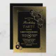 Geometric Gold Frame Birthday Party Invitation | Zazzle