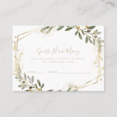 Geometric Gold Greenery Guess How Many Game Card | Zazzle