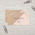 Geometric Gold Kraft Printed Light Pastel Pink Business Card | Zazzle
