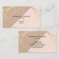 Geometric Gold Kraft Printed Light Pastel Pink Business Card | Zazzle