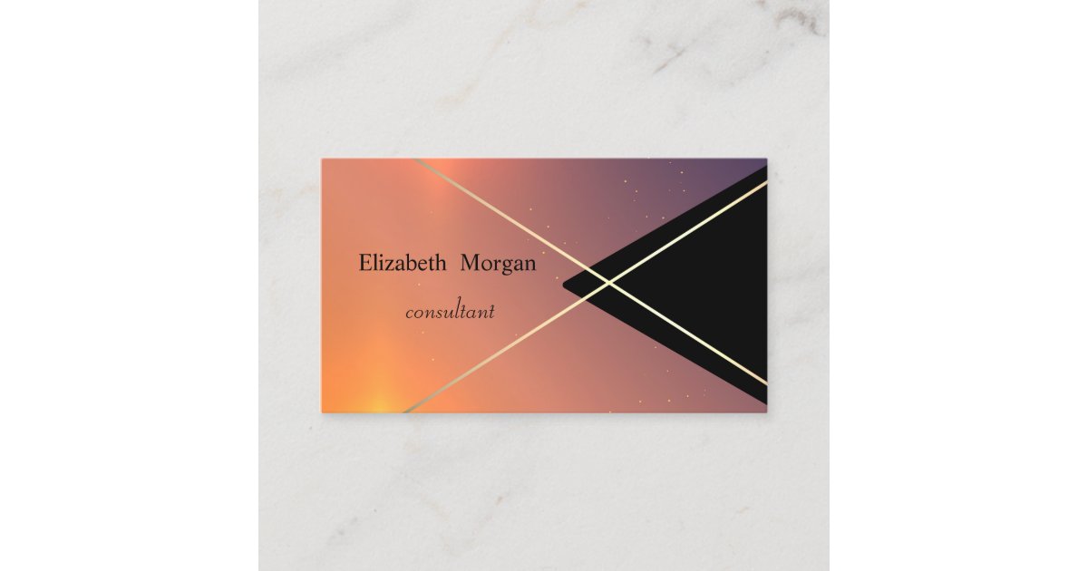 Geometric Gold Stripes, Business Card | Zazzle