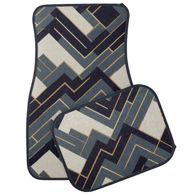 Geometric Golden illustration Car Floor Mat | Zazzle