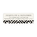 Geometric Greek Key Classic Chic Wedding Address Label | Zazzle
