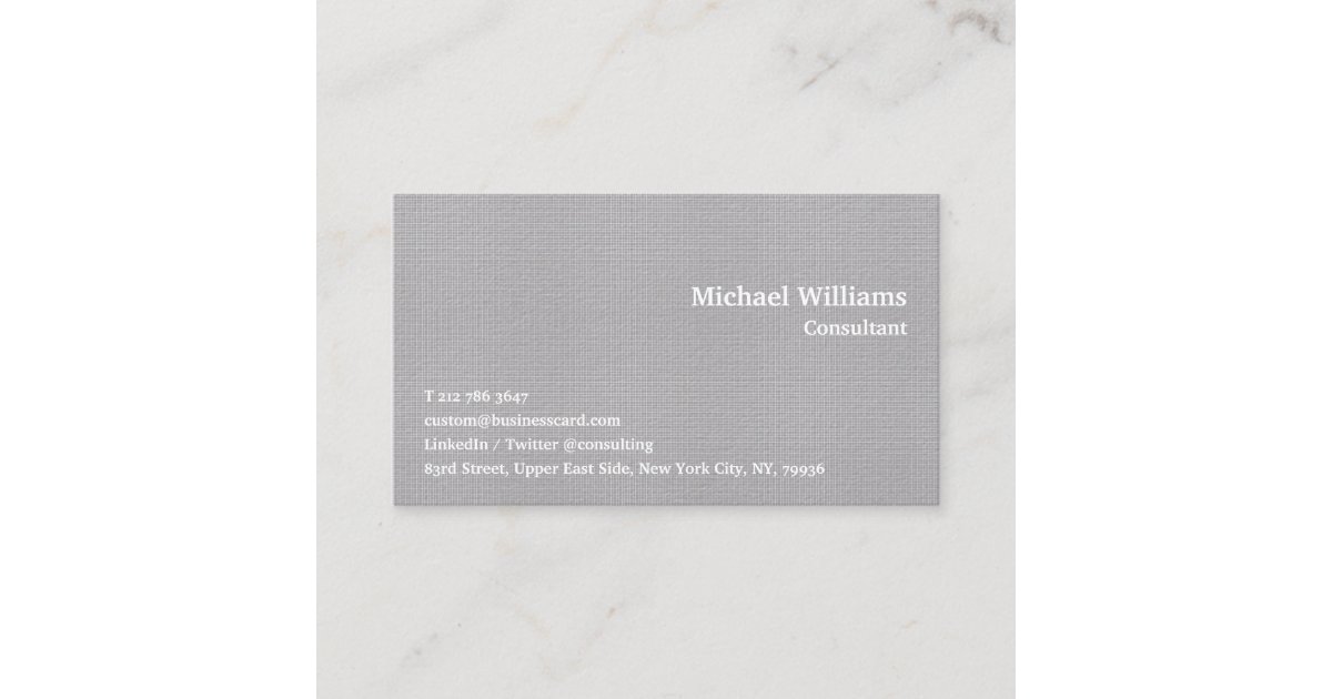 Geometric Grey Checkered Pattern Modern Trendy DIY Business Card | Zazzle