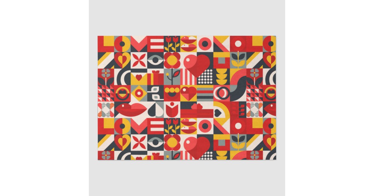 Geometric In Color Tissue Paper | Zazzle