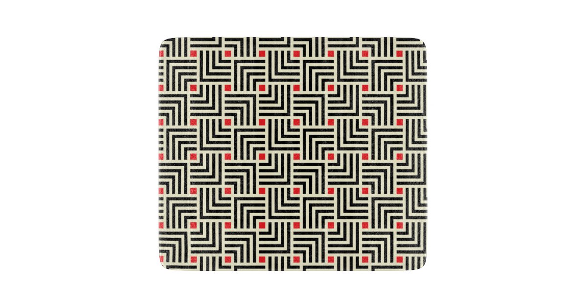 Geometric Lines Pattern Cutting Board | Zazzle